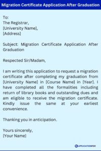 (7+ Samples) - Application for Migration Certificate