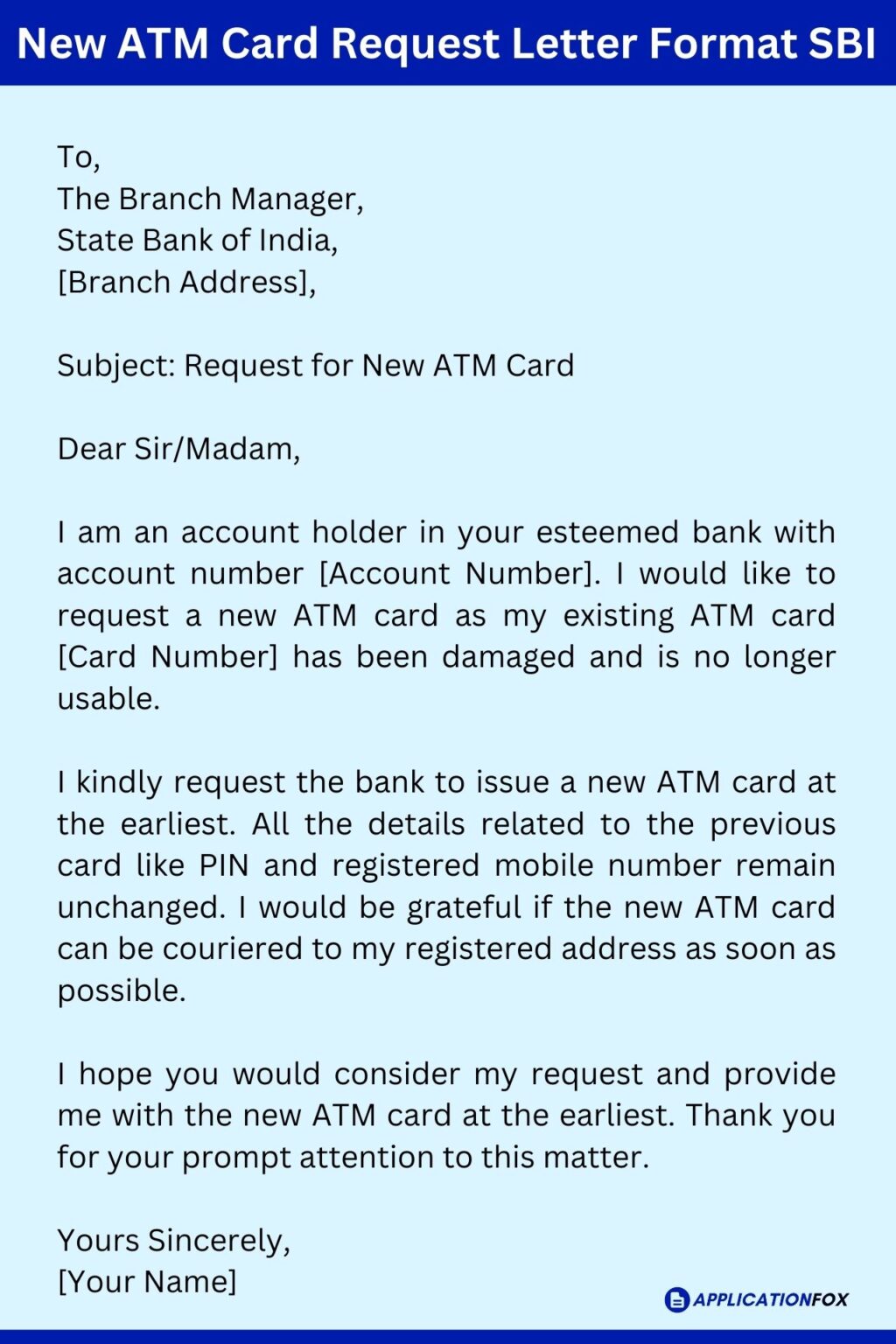 (7+ Samples) - Application for New ATM Card