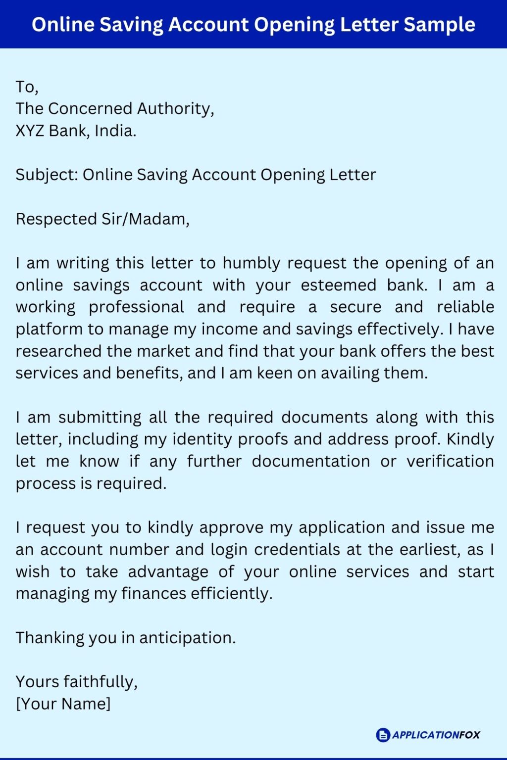 (9+ Samples) - Application for Opening Bank Account