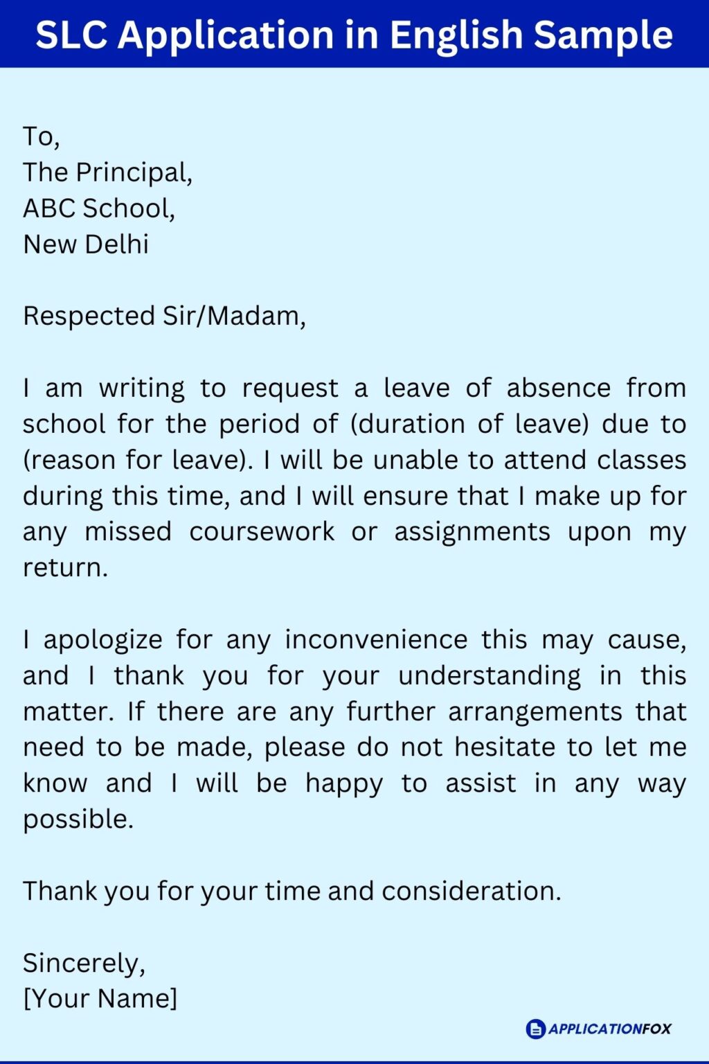 (12+ Samples) - Application for School Leaving Certificate