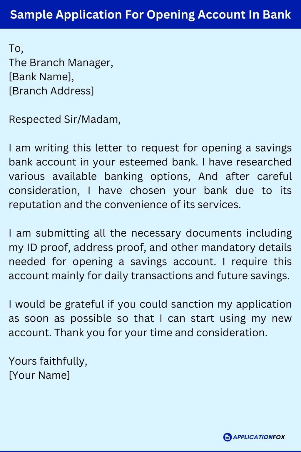 (9+ Samples) - Application for Opening Bank Account (9+ Samples) - Application for Opening Bank Account