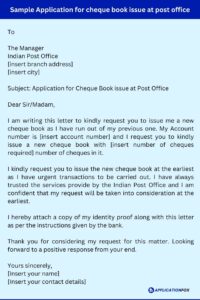 (15+ Samples) - Application for Cheque Book Issue