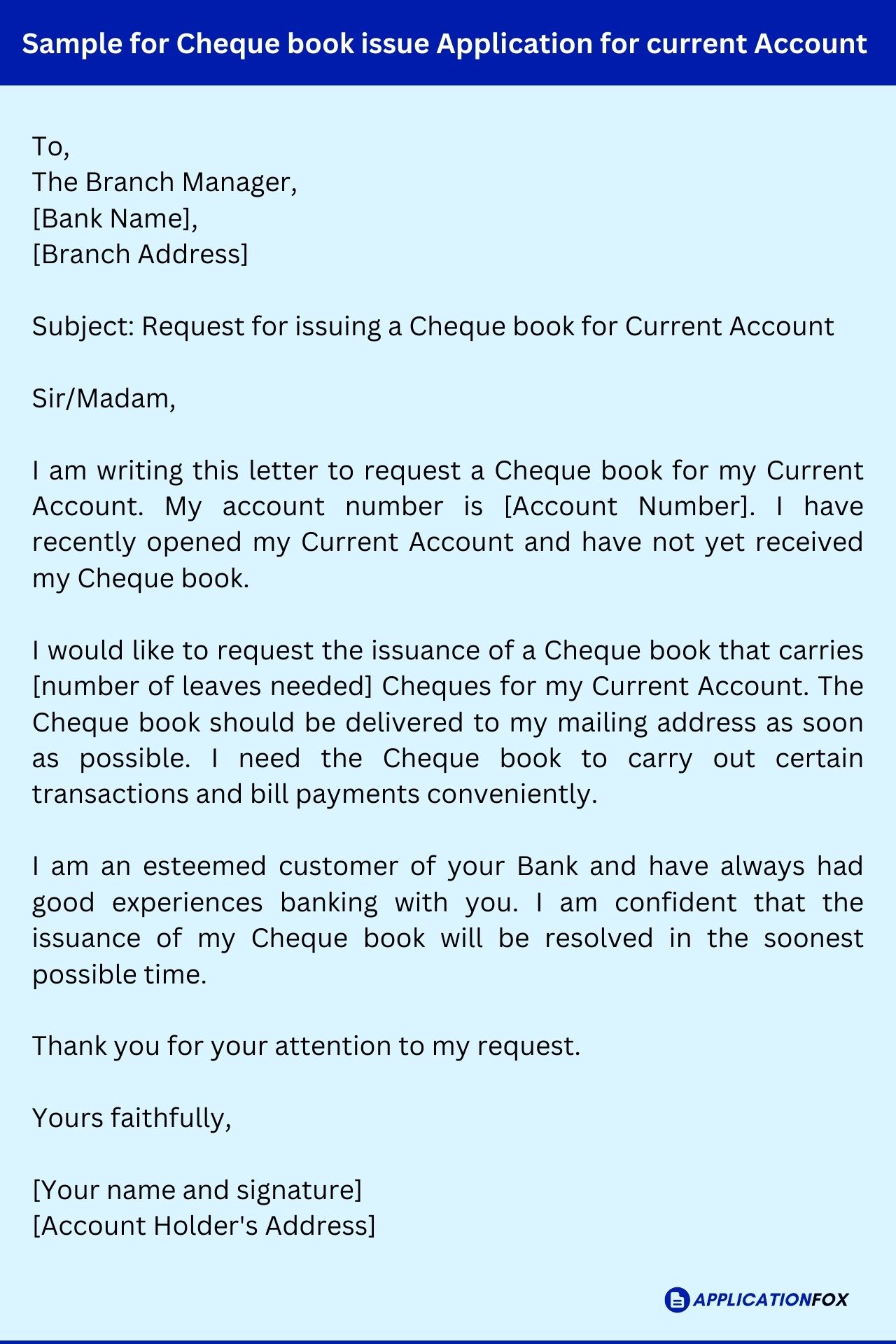 (15+ Samples) - Application for Cheque Book Issue (15+ Samples) - Application for Cheque Book Issue