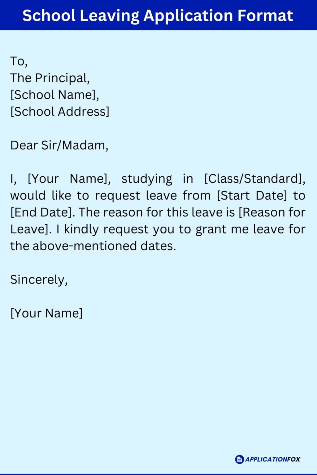 (12+ Samples) - Application for School Leaving Certificate