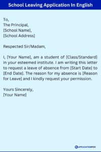 (12+ Samples) - Application for School Leaving Certificate