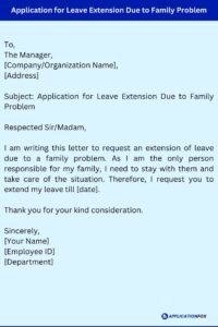 (5+ Samples) Extension of Leave Application