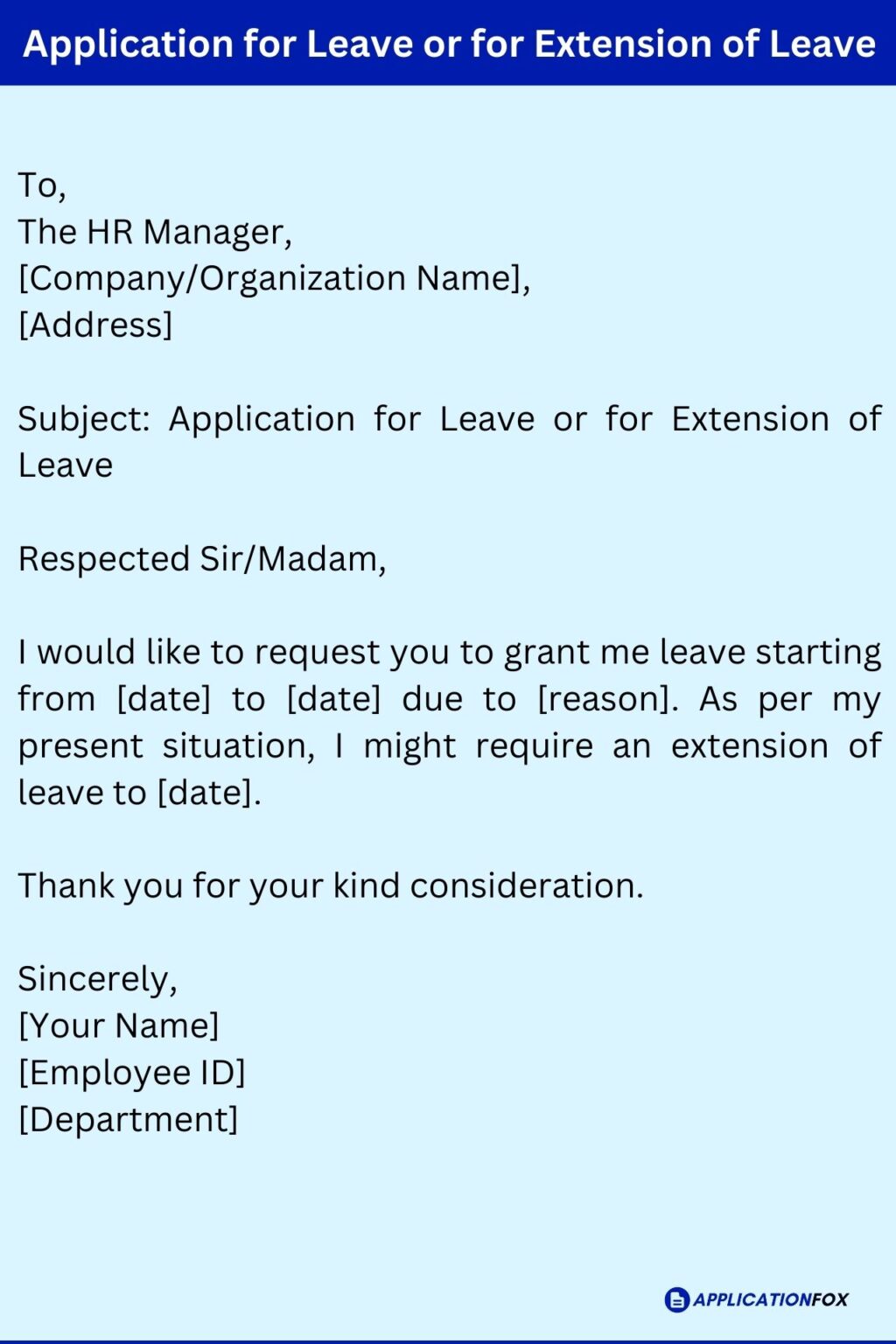 (5+ Samples) Extension of Leave Application