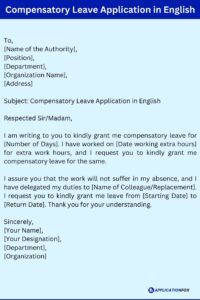 (13+ Samples) Leave Application in English