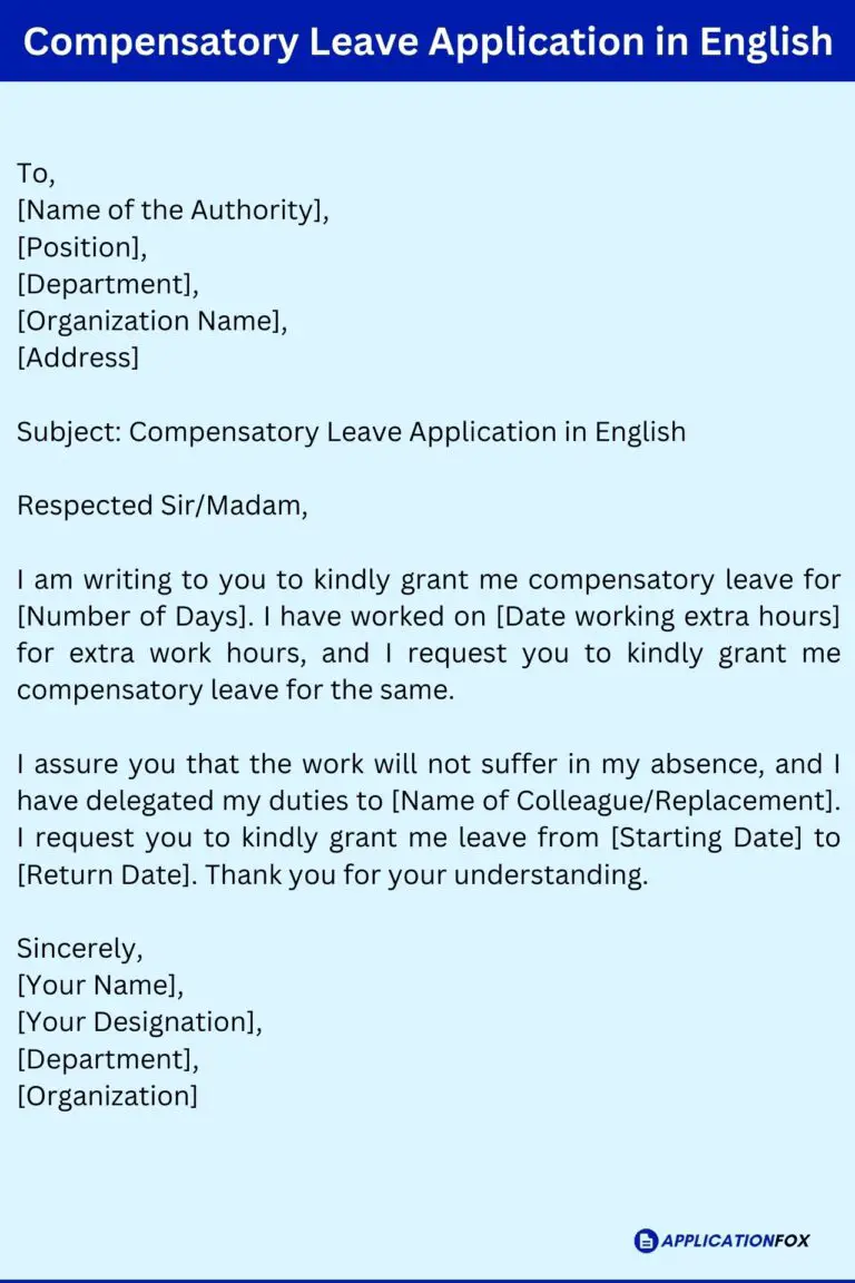 (13+ Samples) Leave Application in English