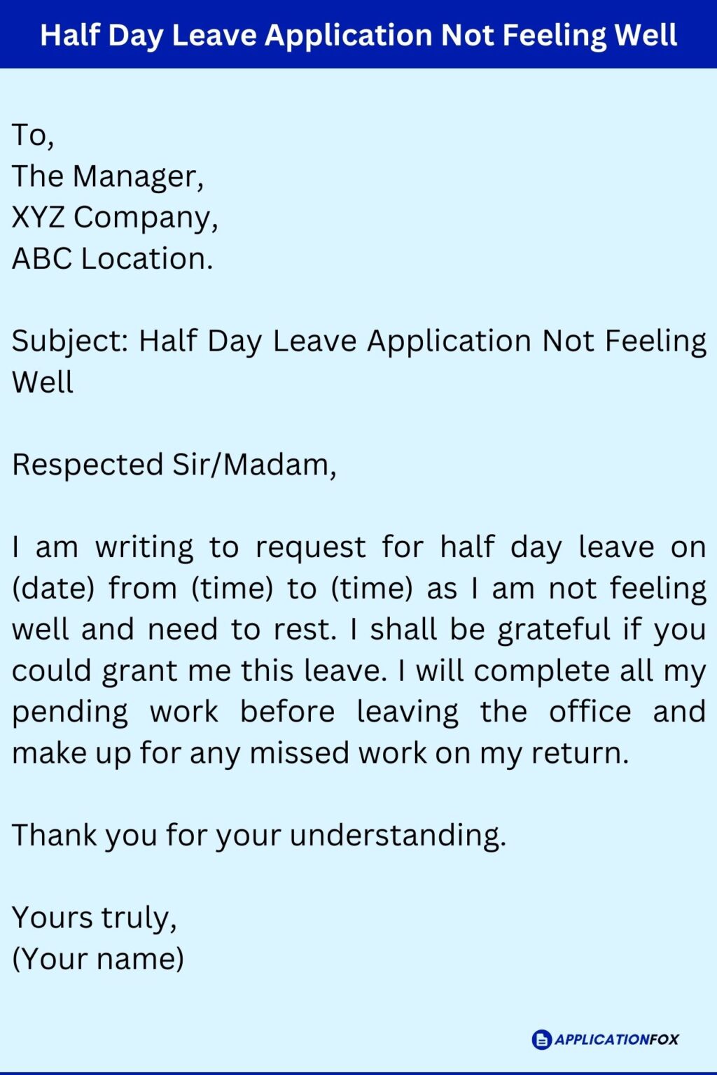 (11+ Samples) Half Day Leave Application