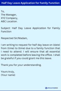 (11+ Samples) Half Day Leave Application