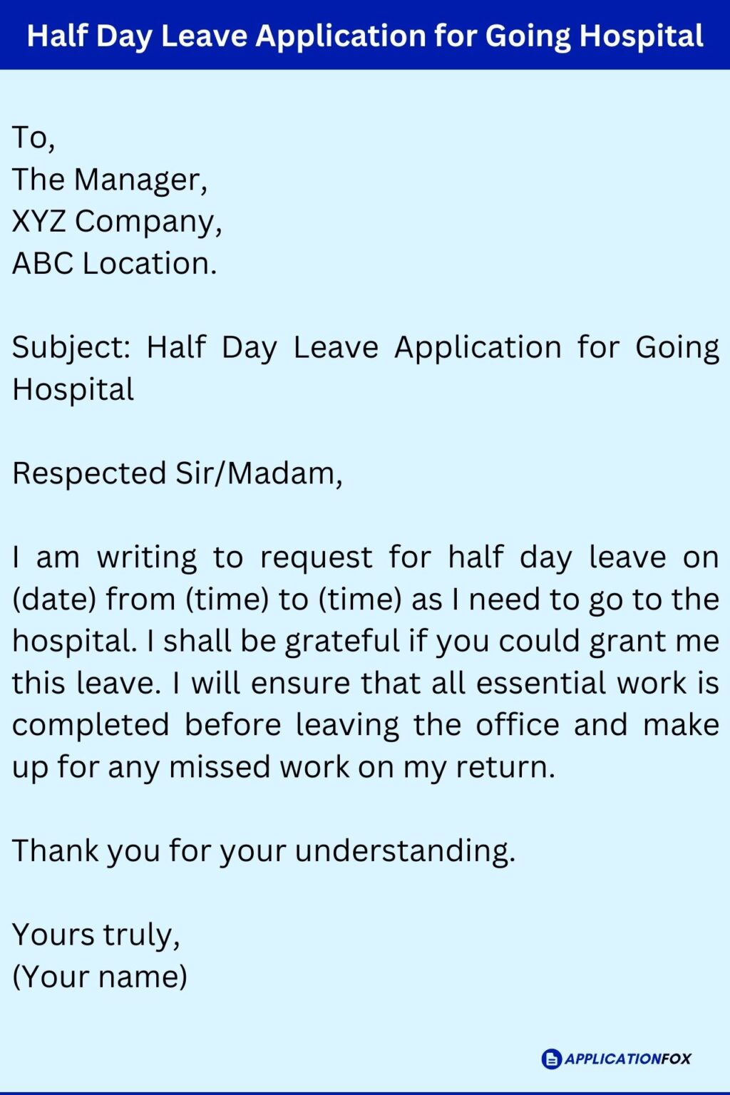 (11+ Samples) Half Day Leave Application