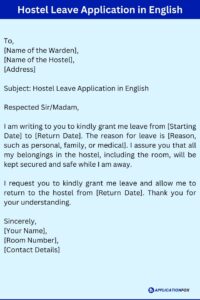 (13+ Samples) Leave Application in English