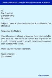 (9 Samples) Leave Application Letter