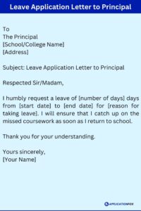 (9 Samples) Leave Application Letter