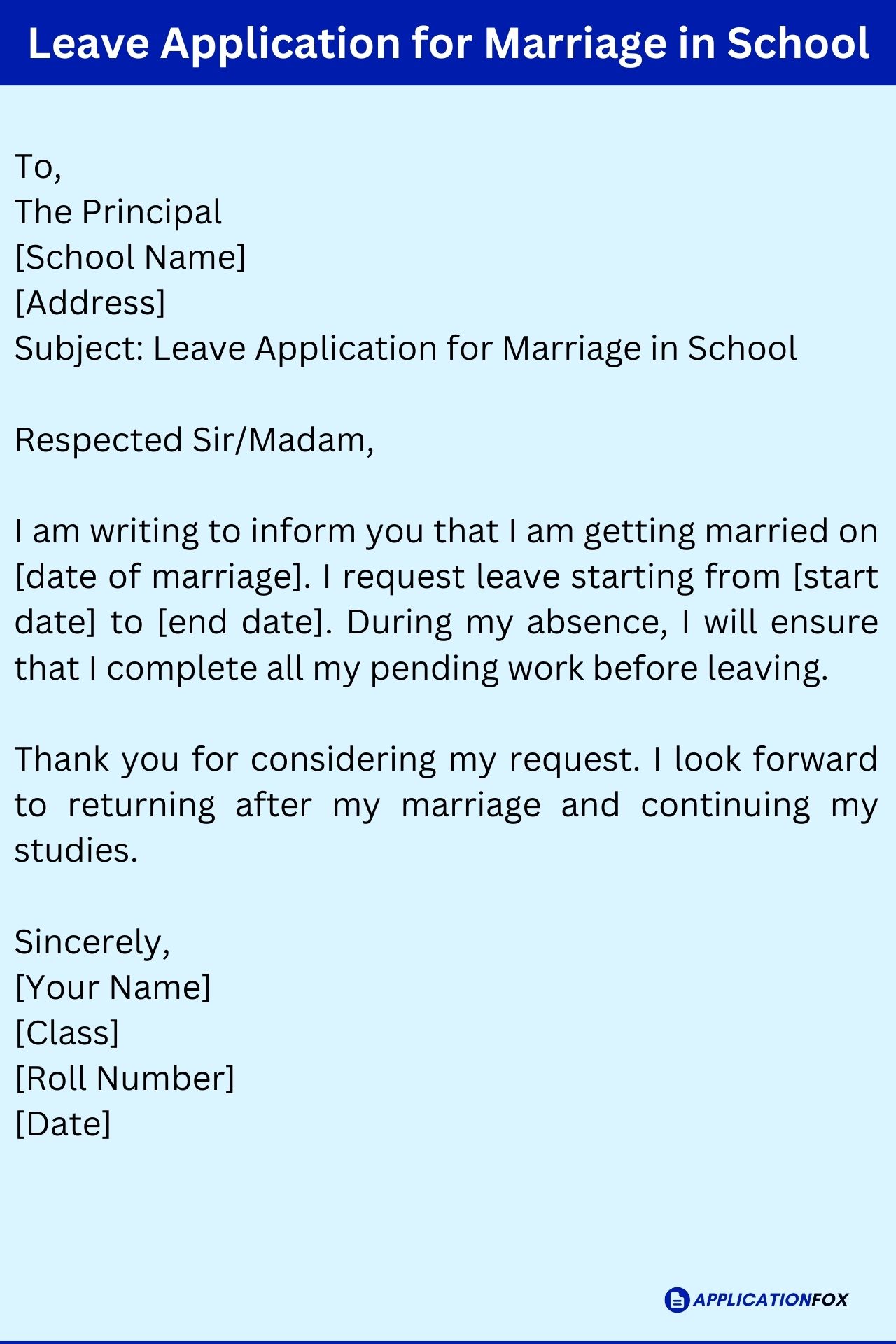 (9 Samples) Leave Application for Marriage