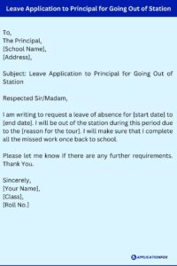 (11+ Samples) Leave Application to Principal