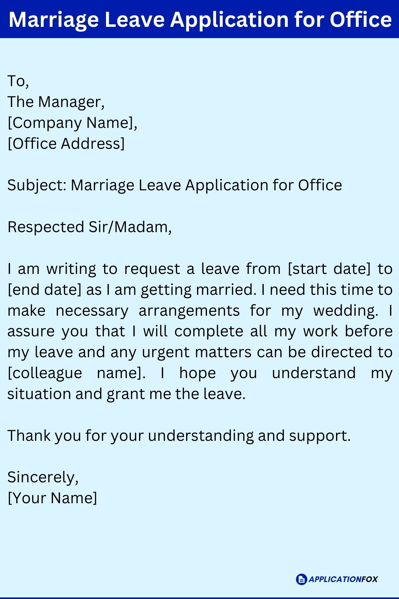 (13 Samples) Leave Application for Office - ApplicationFox