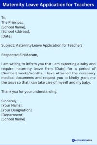 (5+ Samples) Maternity Leave Application