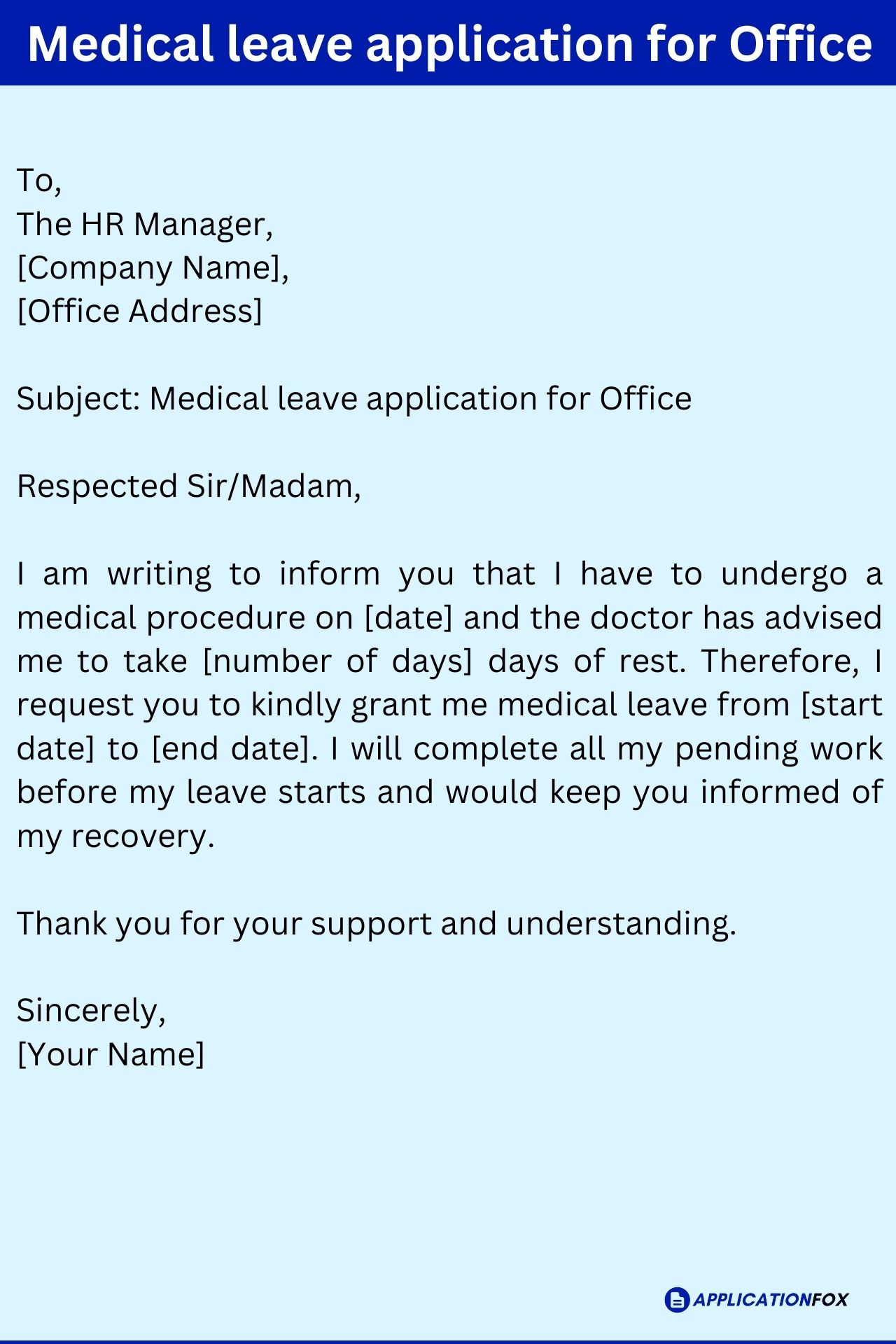 (13 Samples) Leave Application for Office - ApplicationFox