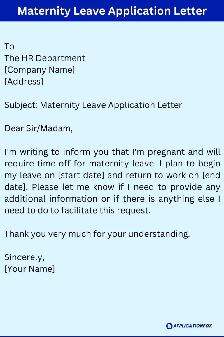 (9 Samples) Leave Application Letter