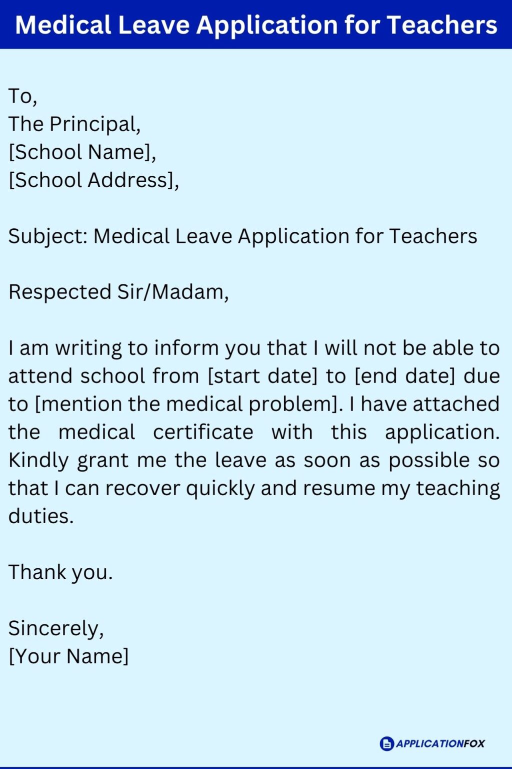 (7+ Samples) Medical Leave Application