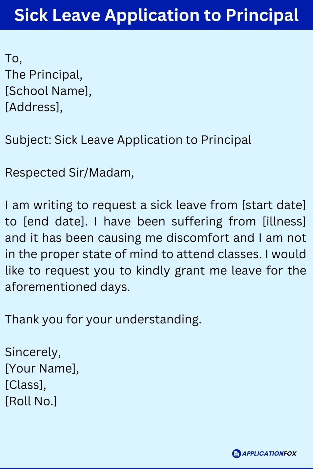 (11+ Samples) Leave Application to Principal
