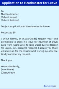 (5+ Samples) Application to Headmaster - ApplicationFox